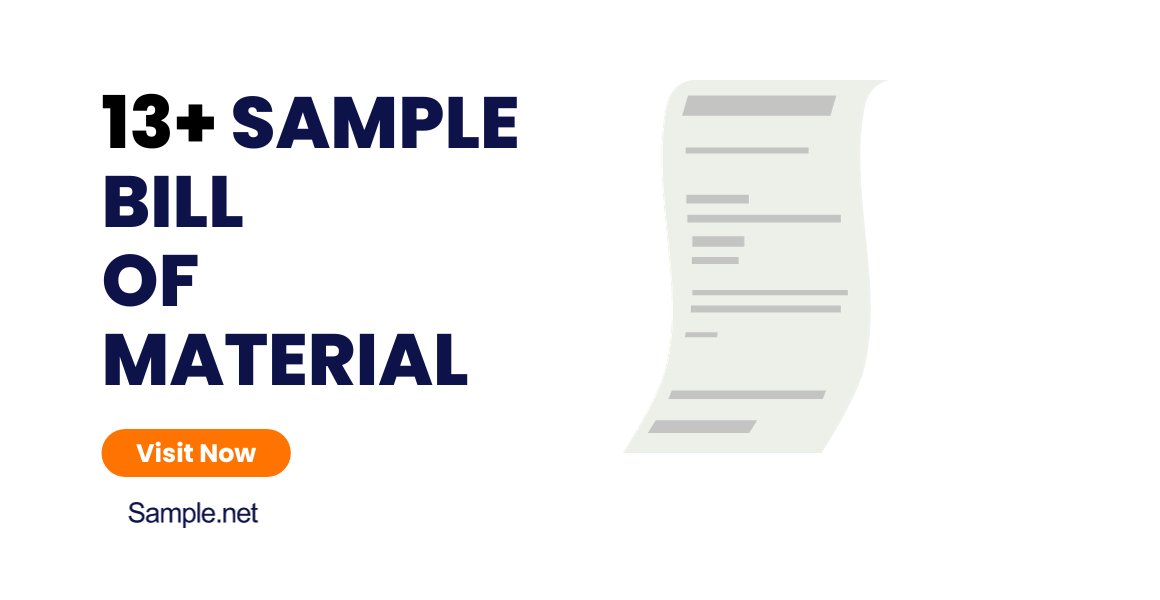 48+ SAMPLE Bill Of Material Templates in PDF | MS Word | Google Docs