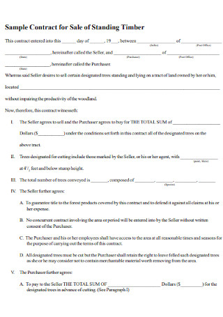 46+ SAMPLE Sale Contract Templates in PDF | MS Word