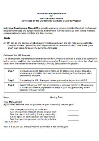 33+ SAMPLE Individual Development Plans in PDF | MS Word