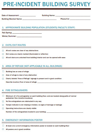 31+ SAMPLE Building Survey in PDF | MS Word