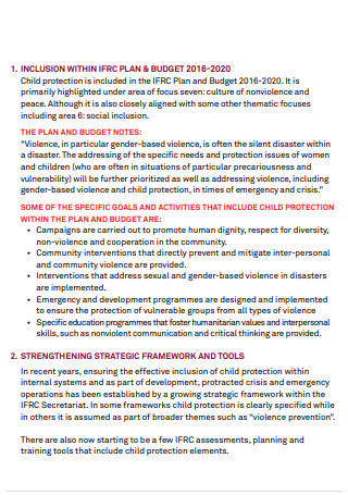 9+ SAMPLE Child Protection Action Plan in PDF | MS Word