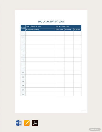 32 SAMPLE Daily Activity Reports In PDF MS Word Apple Pages 